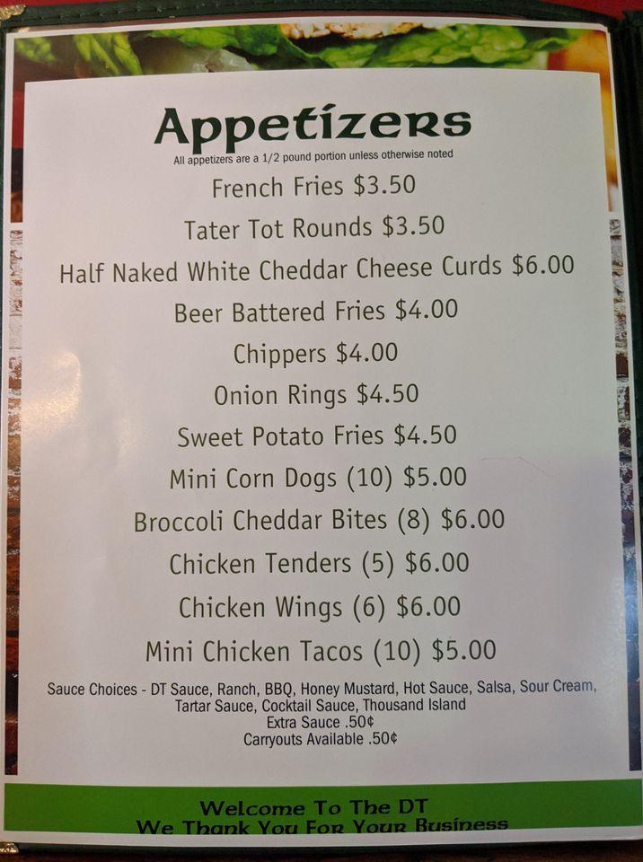 Menu At Downtowner Bar Grill Baraboo Menu At Downtowner Bar Grill Baraboo