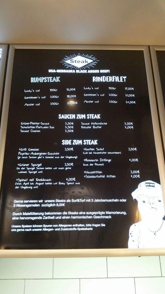 Menu at Beef Crew steakhouse, Munich, Rosenheimer Str. 2