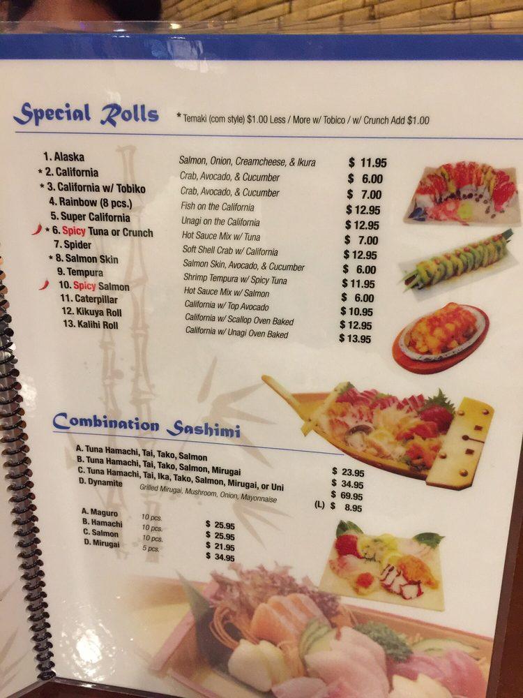 Menu at Kikuya Restaurant, Honolulu, 1315 N King St