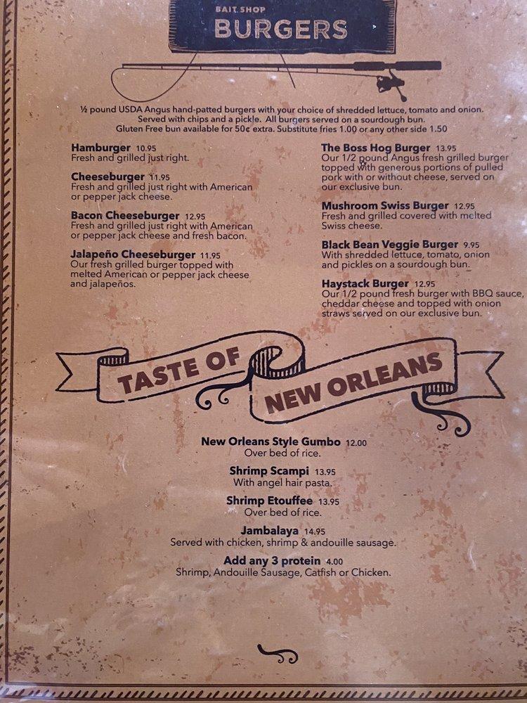 Menu at Anglers Restaurant, Eureka Springs, 2 KINGSHIGHWAY APT E