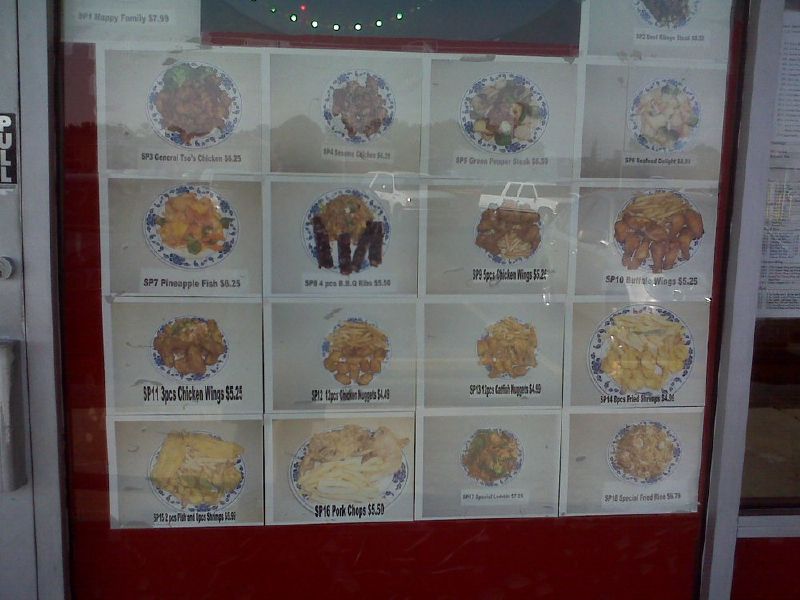 Menu at Happy Fast Food, Houston