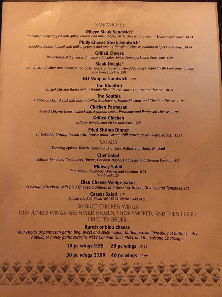 Menu at Midway Cafe, Fort Thomas