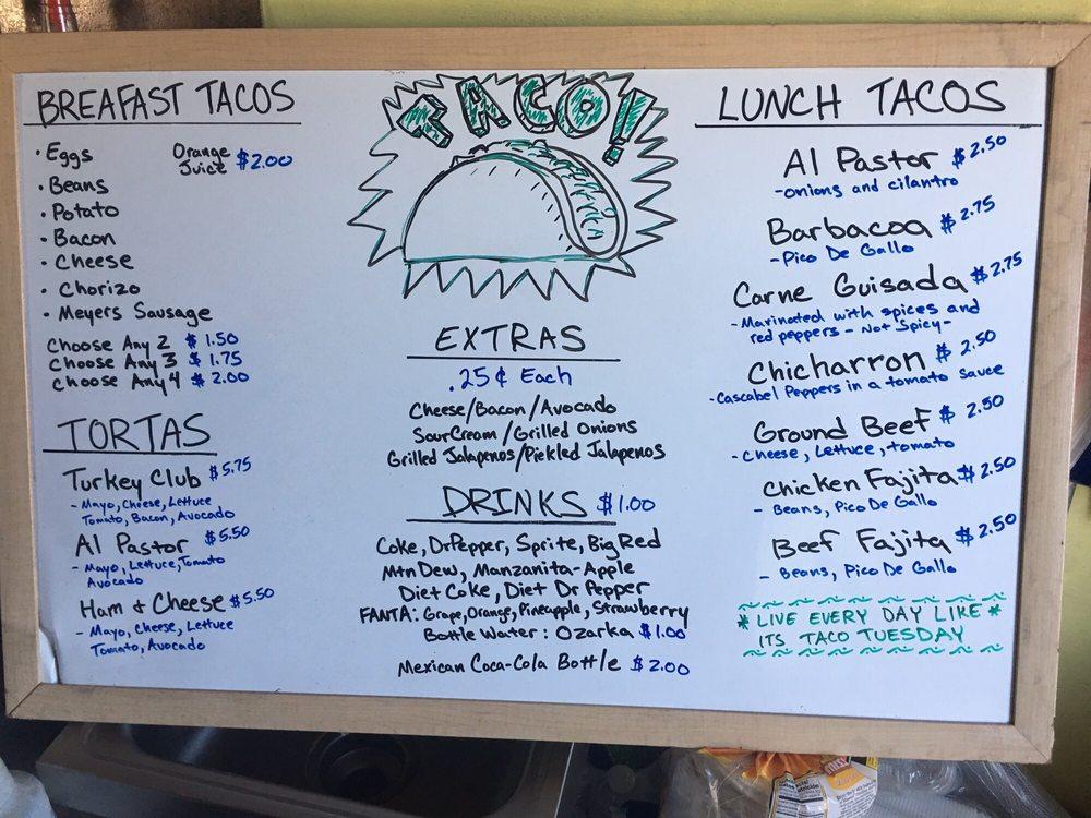 Menu at That Taco Stand restaurant, Manor
