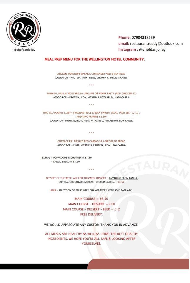 Menu at Wellington Hotel pub & bar, Hale, Town Ln