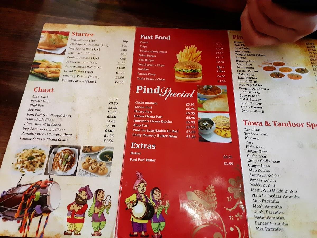 Menu at Apna Pind restaurant, Southall