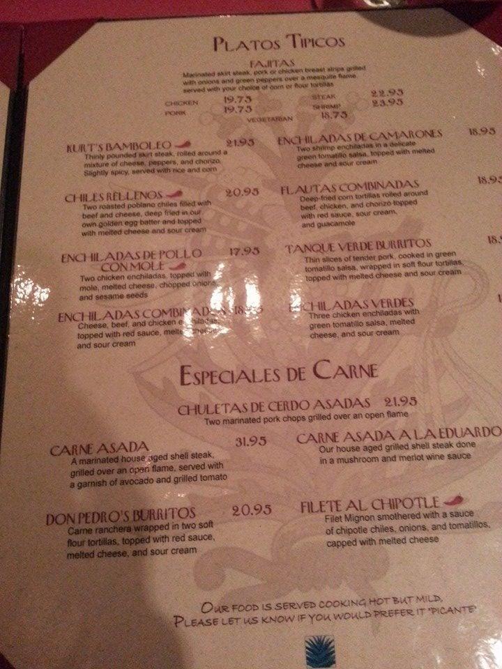 Menu at Maz Mezcal pub & bar, New York City