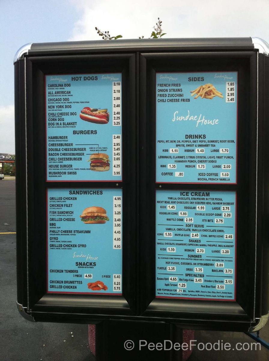 Menu at Denos Grill & Sundae House restaurant, Florence, W Palmetto St