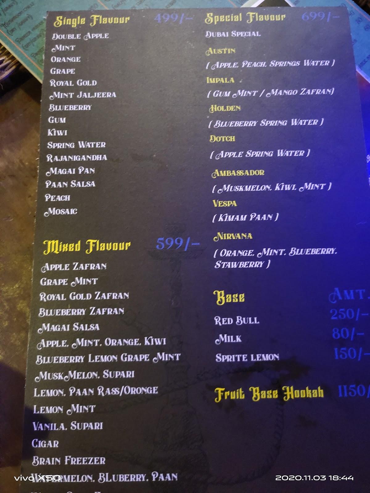Menu at 80's Cafe, Thane