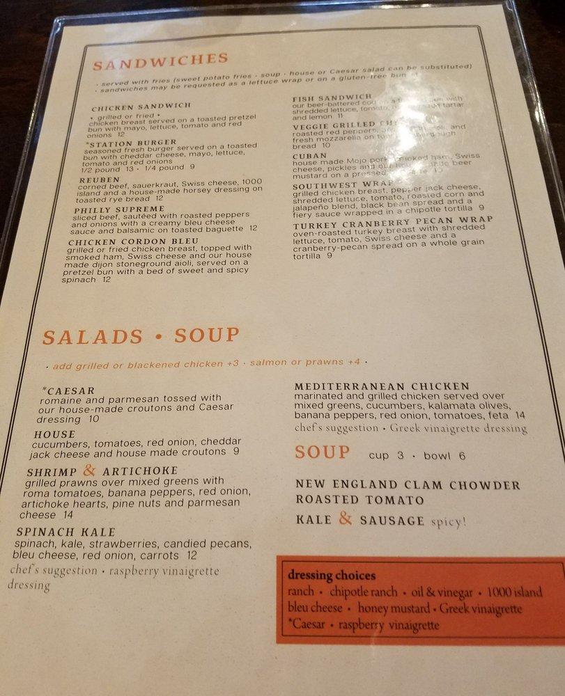 Menu at Fort Street Station pub & bar, Boise