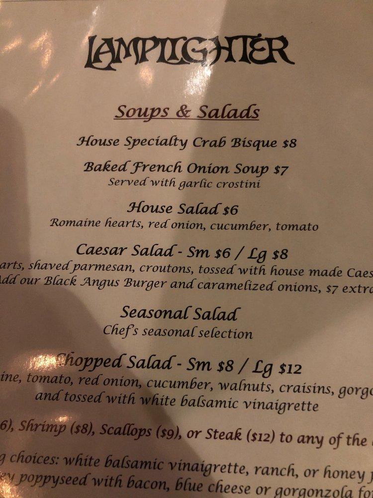 Menu at Lamplighter Restaurant, Rochester