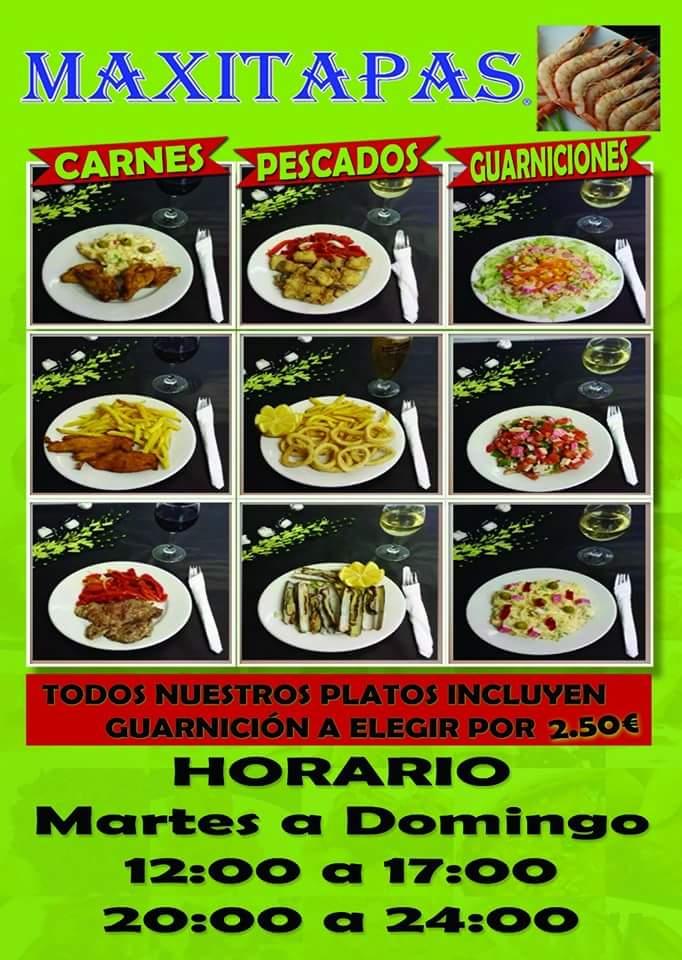 Menu at Maxitapasalhaurindelatorre pub & bar, Alhaurín de la Torre