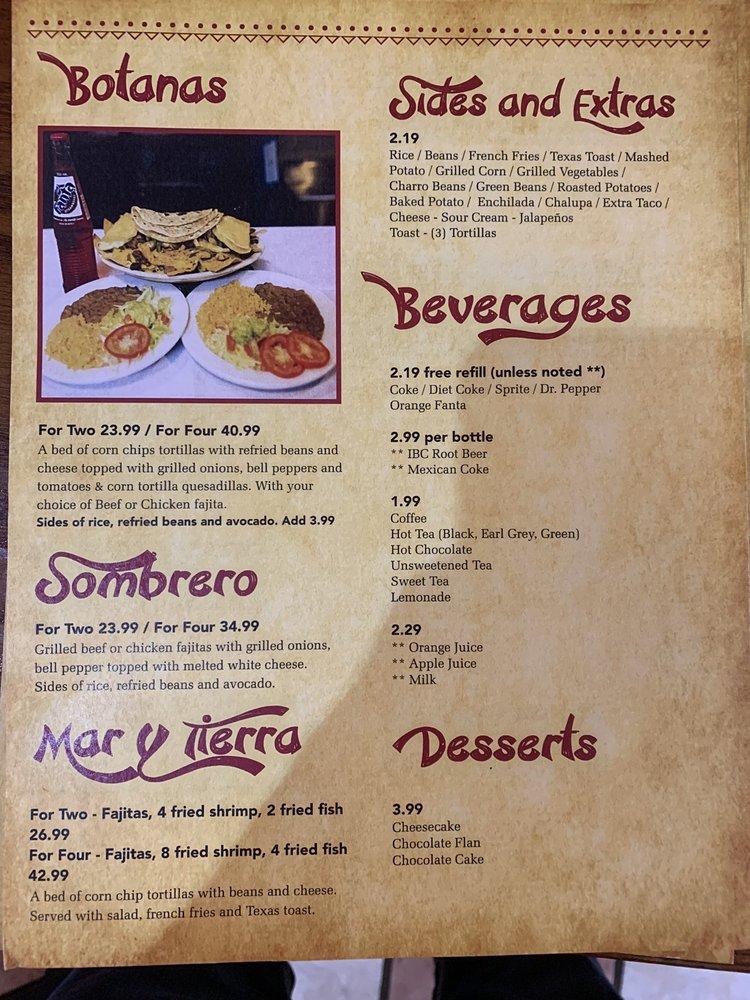 Menu at My Place Cafe, Edinburg, 308 N Closner Blvd
