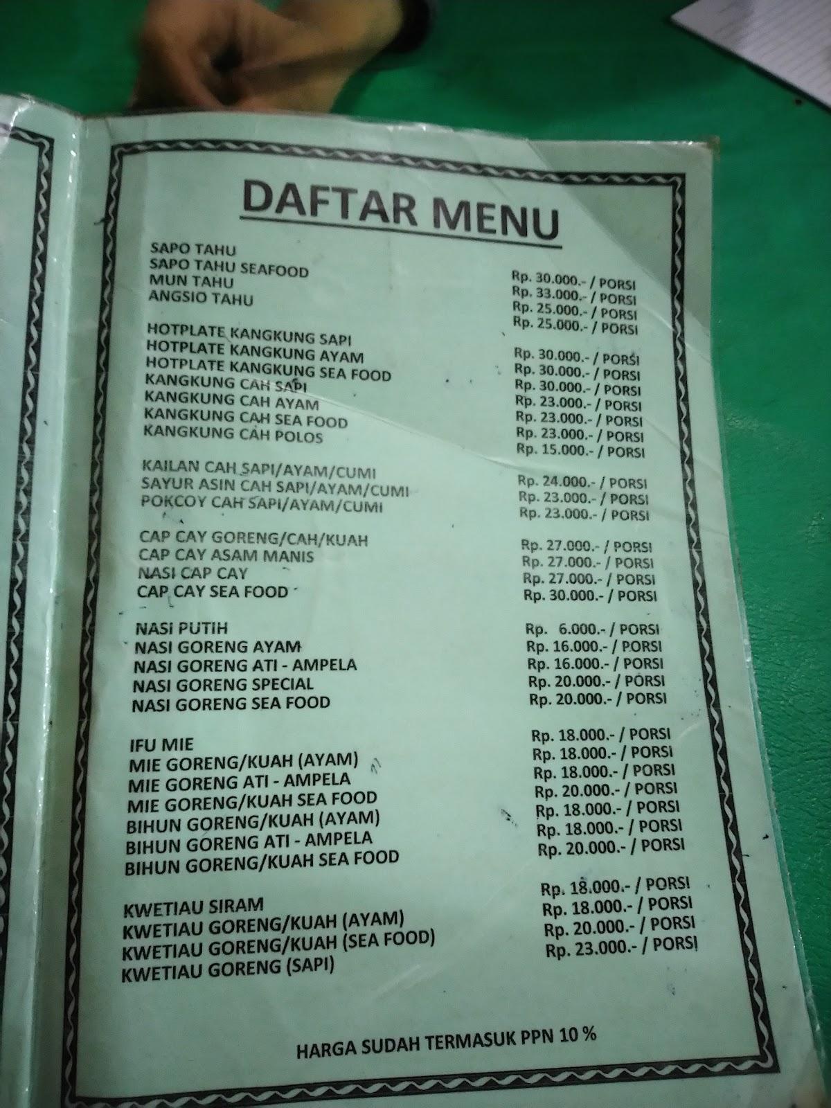 Menu at Cafe 21 Tangerang, Tangerang