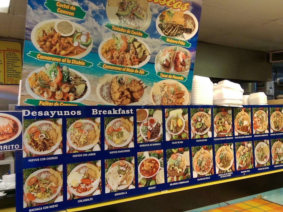 Carta del restaurante El Indio Azteca, Los Angeles, Devonshire St
