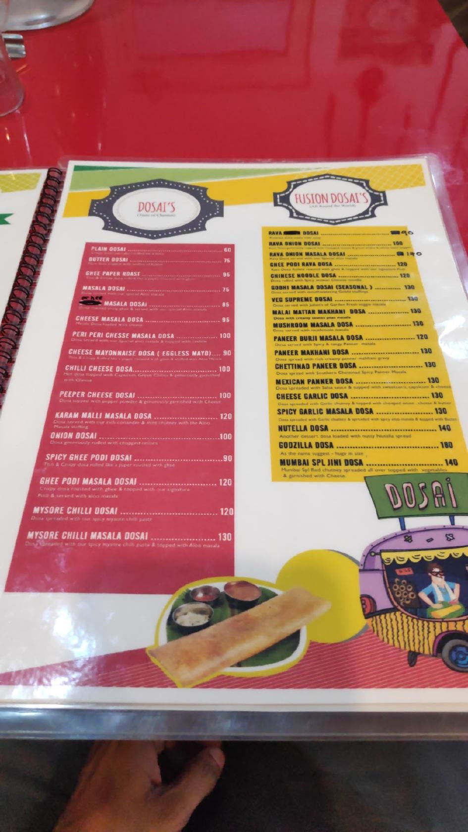 Menu at Mr and Mrs Idly, Kalol