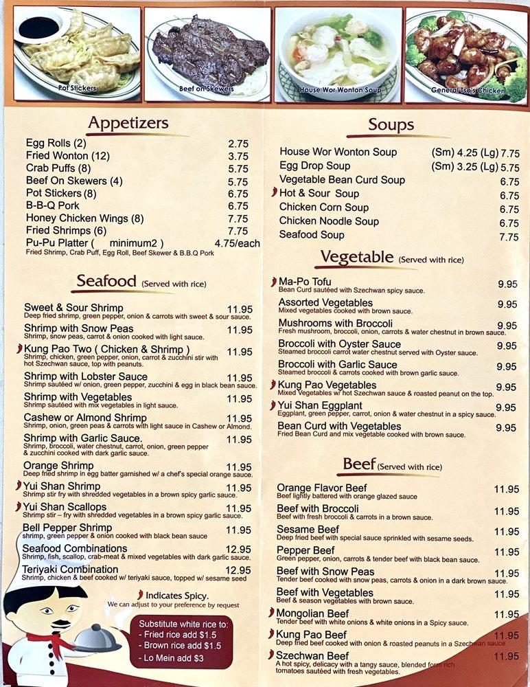 Menu at New Asian Kitchen restaurant, Phoenix