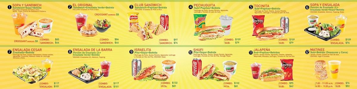 Menu at Siempre Natural restaurant, Reynosa, Lateral 4000-Local 1A