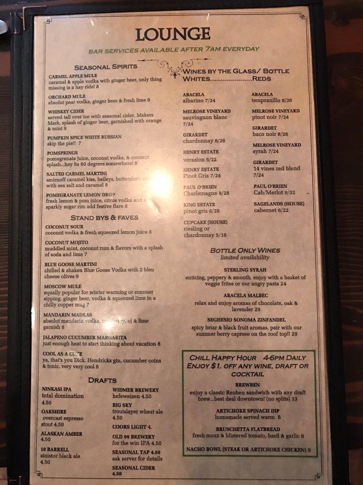 Menu at Brix Grill pub & bar, Roseburg, 527 SE Jackson St