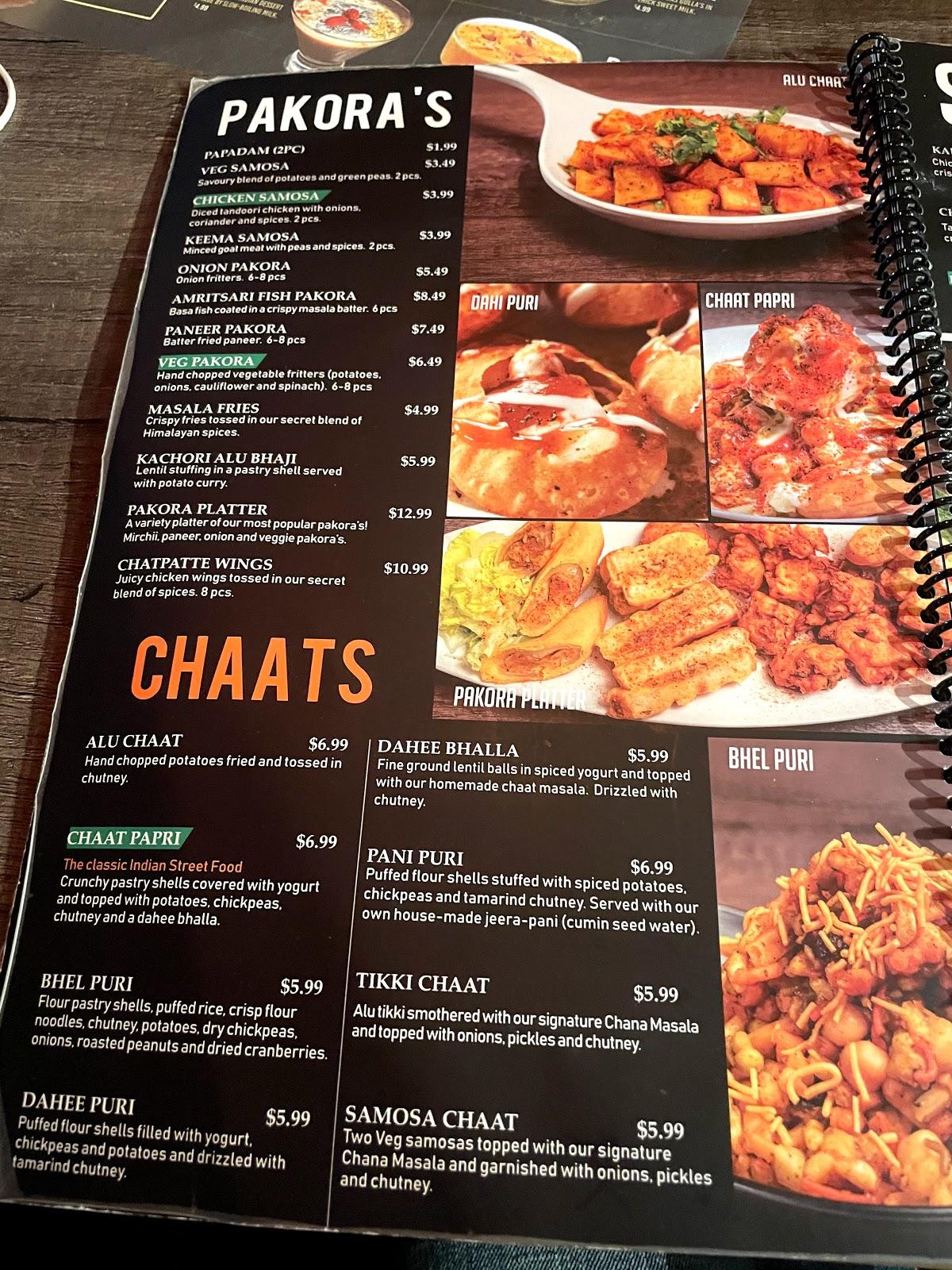 Menu at Mughal Mahal Restaurant, Mississauga, Airport Rd