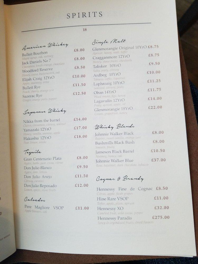 Menu at Darwin Brasserie pub & bar, London, Level 36