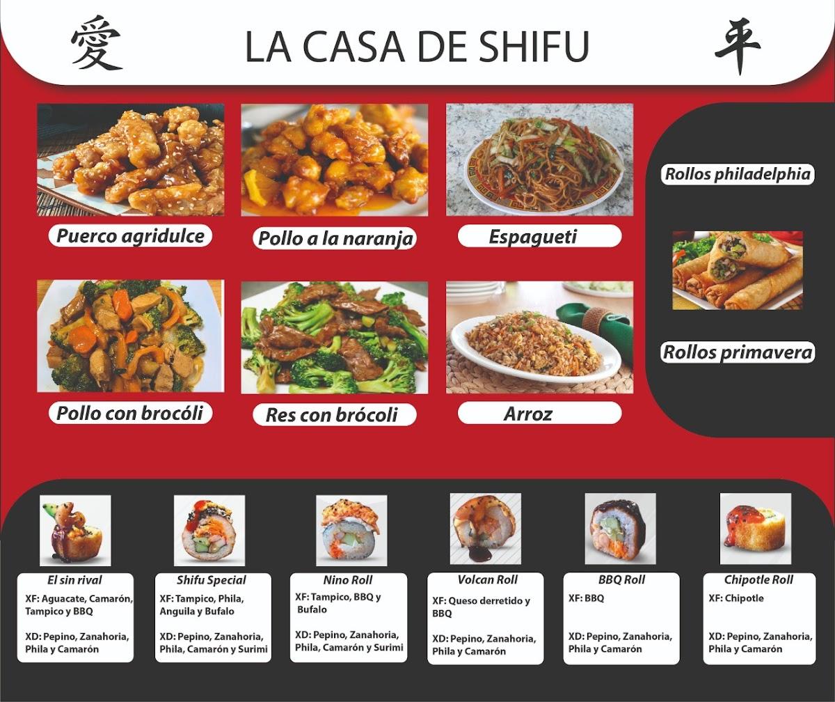 Carta del restaurante La casa del shifu, Chapalilla