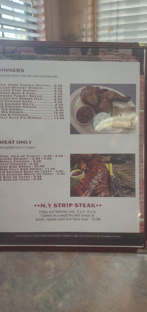 Menu at Old Crow Real Pit Bar-B-Q, Umatilla