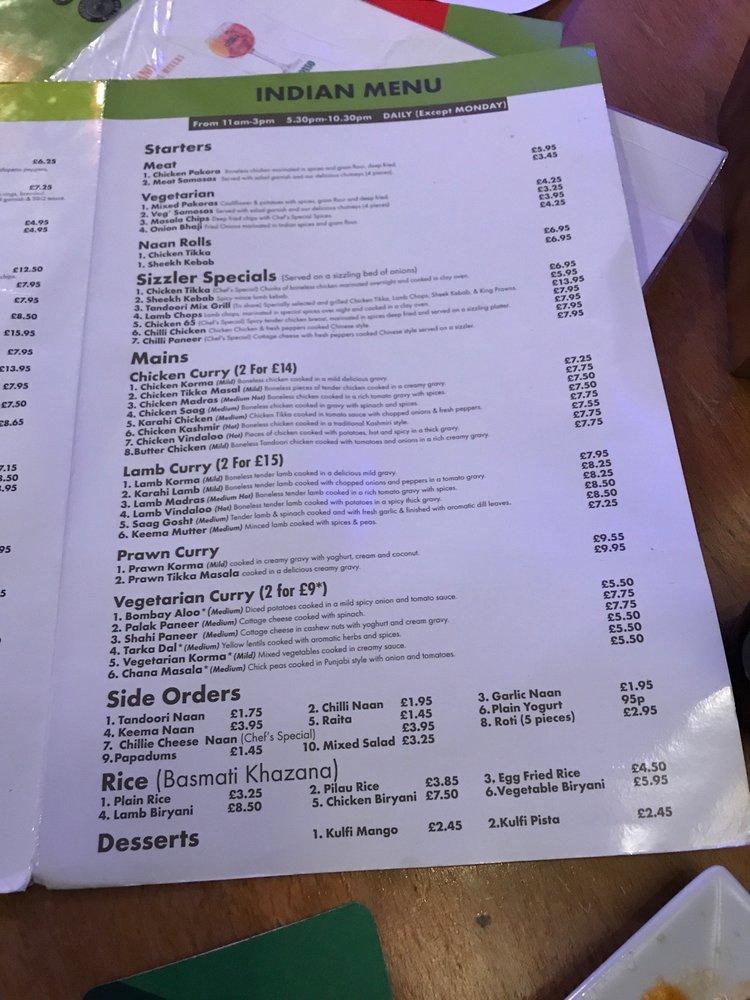 Menu at Bulstrode Pub, Hounslow