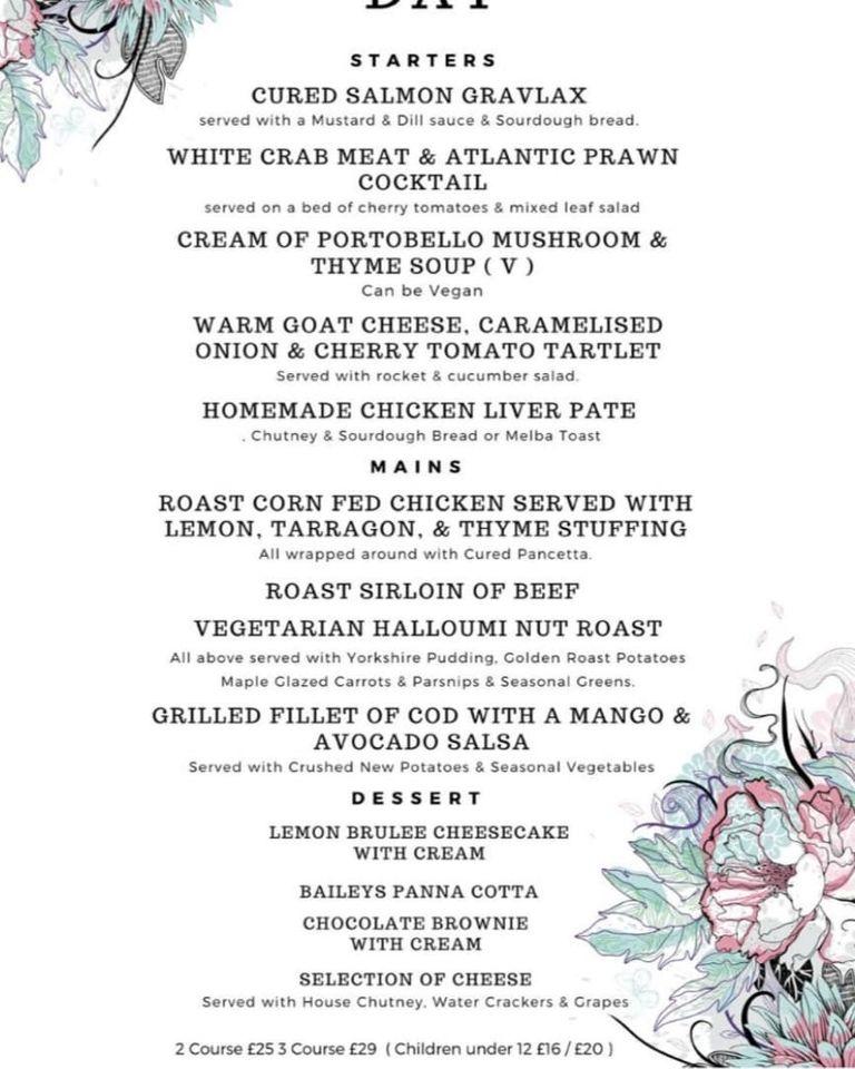 Menu at The Grove Restaurant, Southend-on-Sea