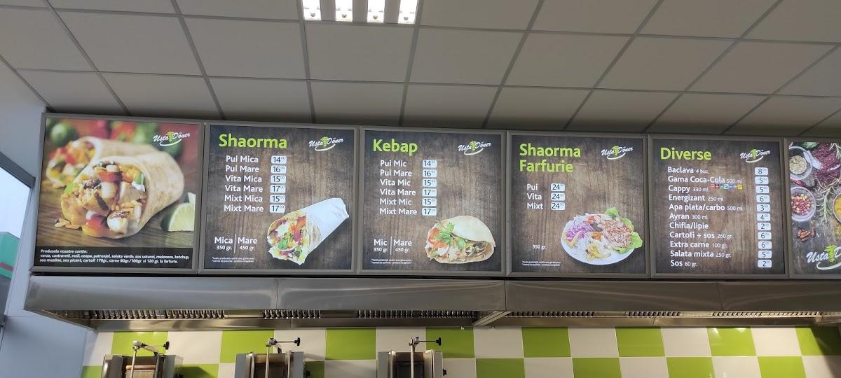 Menu at Usta Döner 2, Timișoara, Strada Gheorghe Ranetti 28