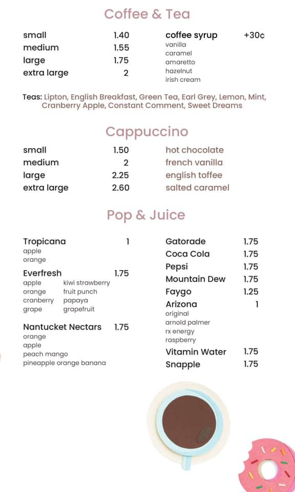 Menu at Dom Bakeries restaurant, Ypsilanti