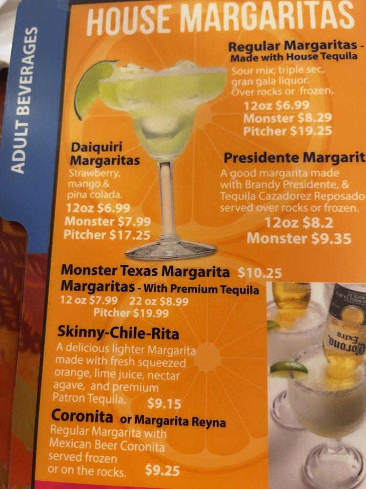 Menu at Chile Rojo Mexican Cuisine restaurant, Mount Airy
