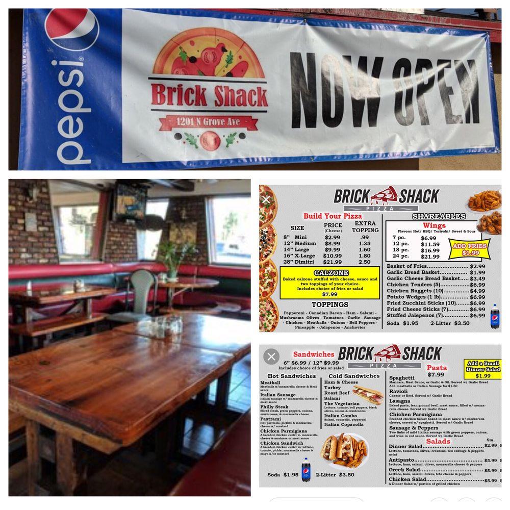 Menu at Brick Shack Pizza pizzeria, Ontario