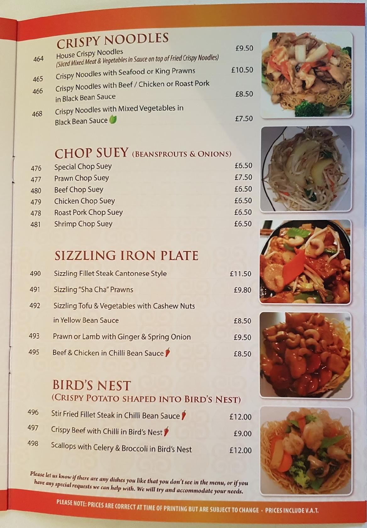 Menu at Golden Palace restaurant, Oxted, 40 Station Rd W