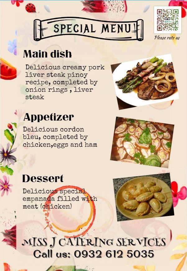 Menu at Ms J's Catering & Services restaurant, Lapu-Lapu City