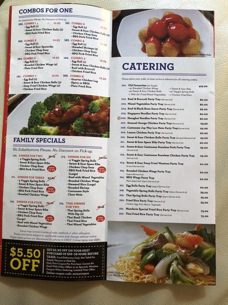 Menu at Peking Express since 1984 restaurant, Toronto, 217 Parliament St