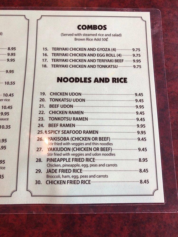 Menu at Umami Asian Cuisine restaurant, Mukilteo