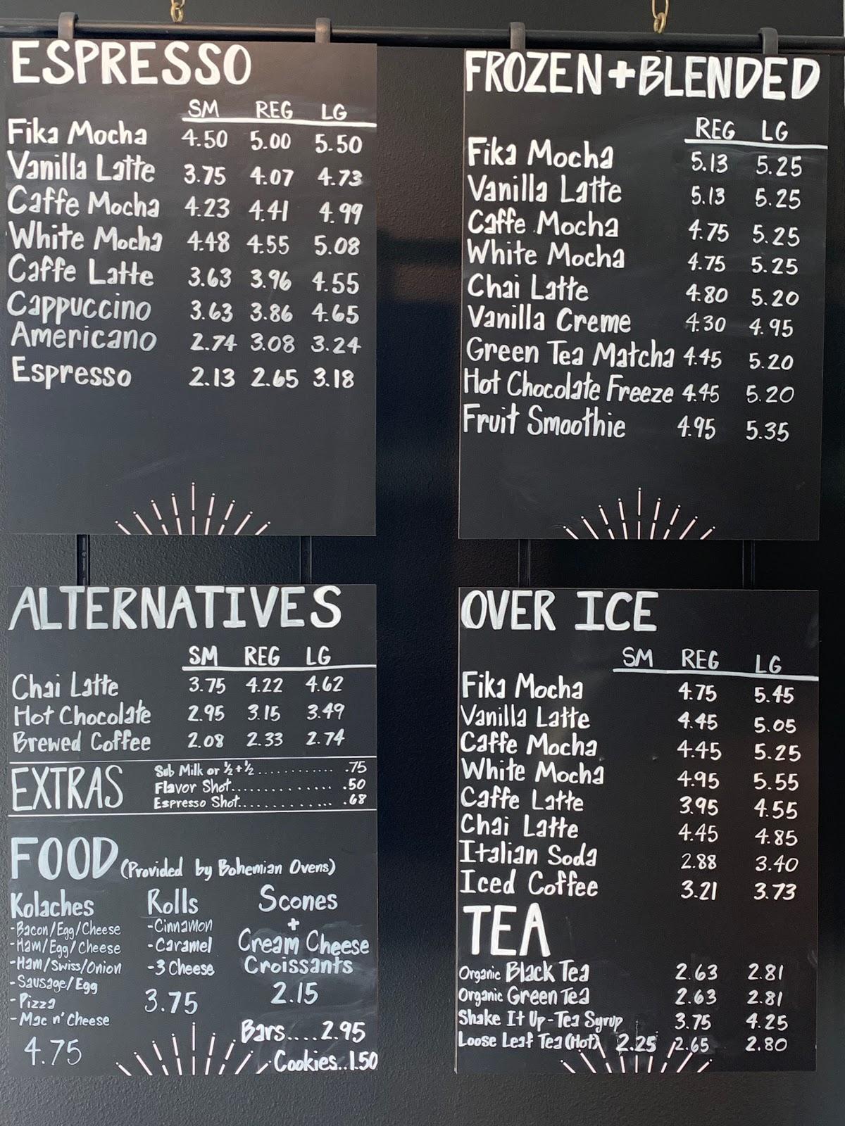 Menu At Kahvi Coffee House Cafe Eau Claire