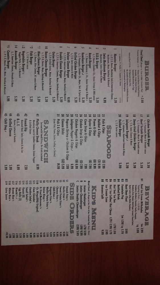 Carta del restaurante Monster Burgers, Federal Way
