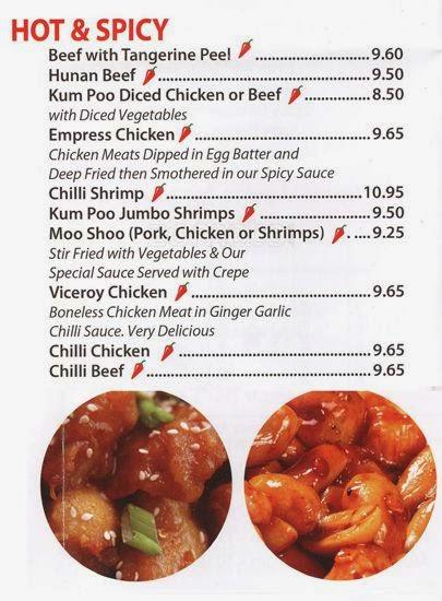 Menu at Peking Garden Restaurant, Toronto