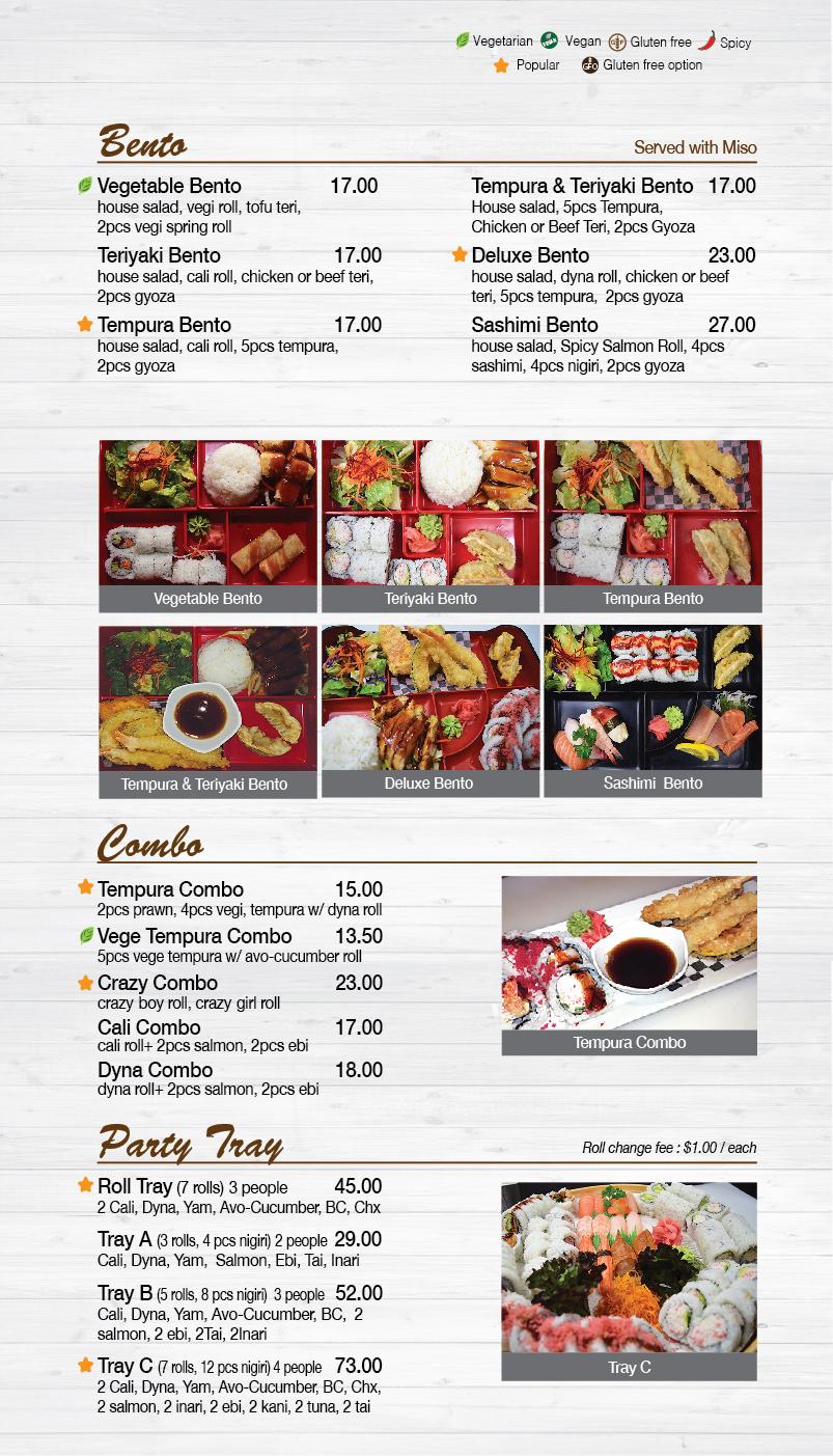 Menu at Red Fin Sushi & K-Food restaurant, Castlegar
