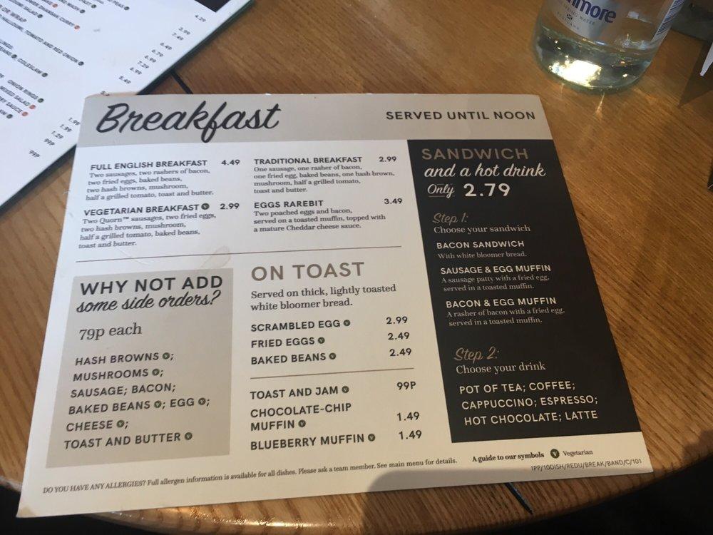 Menu at The Three Bridges pub & bar, Durham