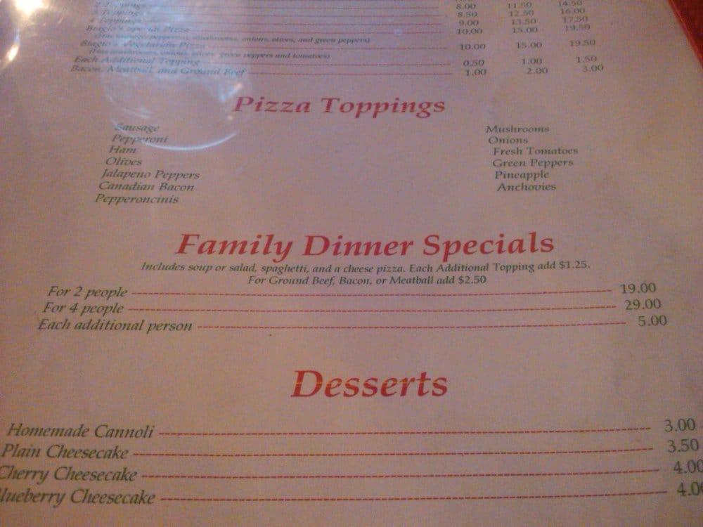 Menu at Biagio's Italian Restaurant, Lake Forest