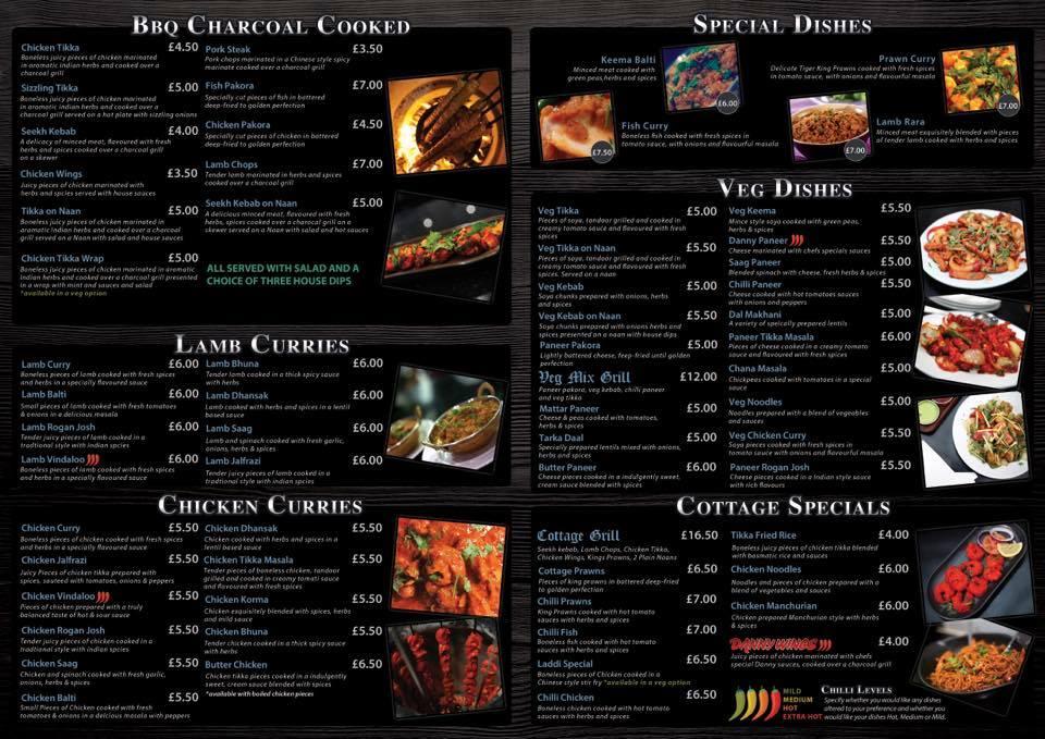 Menu at Soho Cottage pub & bar, Oldbury
