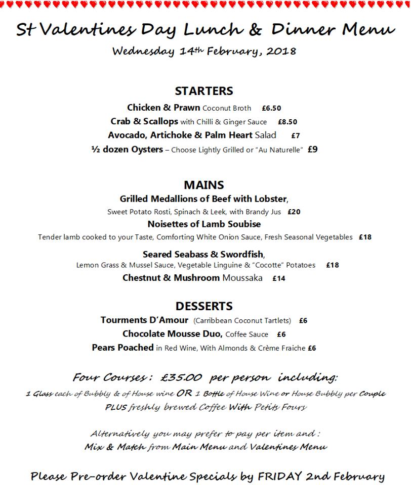 Menu at Cropthorne Bell Inn restaurant, Cropthorne