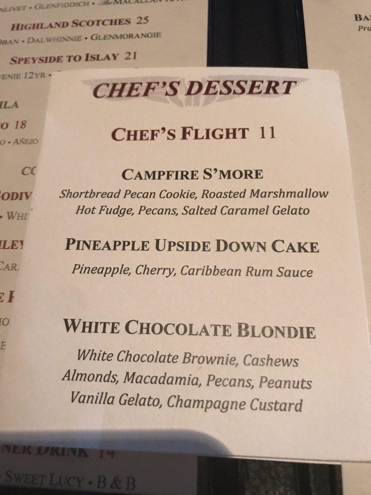Menu at Flight Restaurant and Wine Bar, Memphis