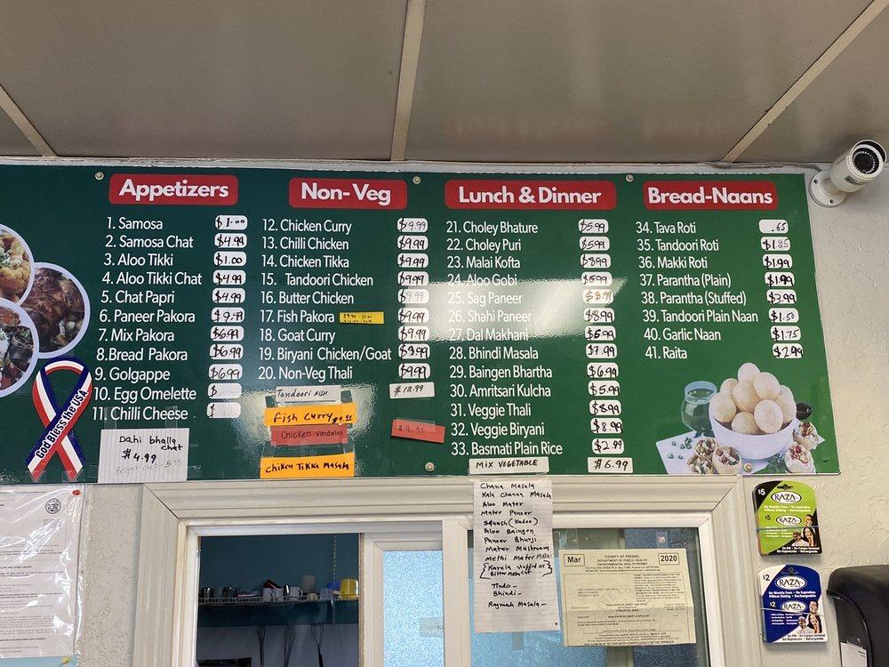 Menu at India Express - Sweet & Spice restaurant, Fowler