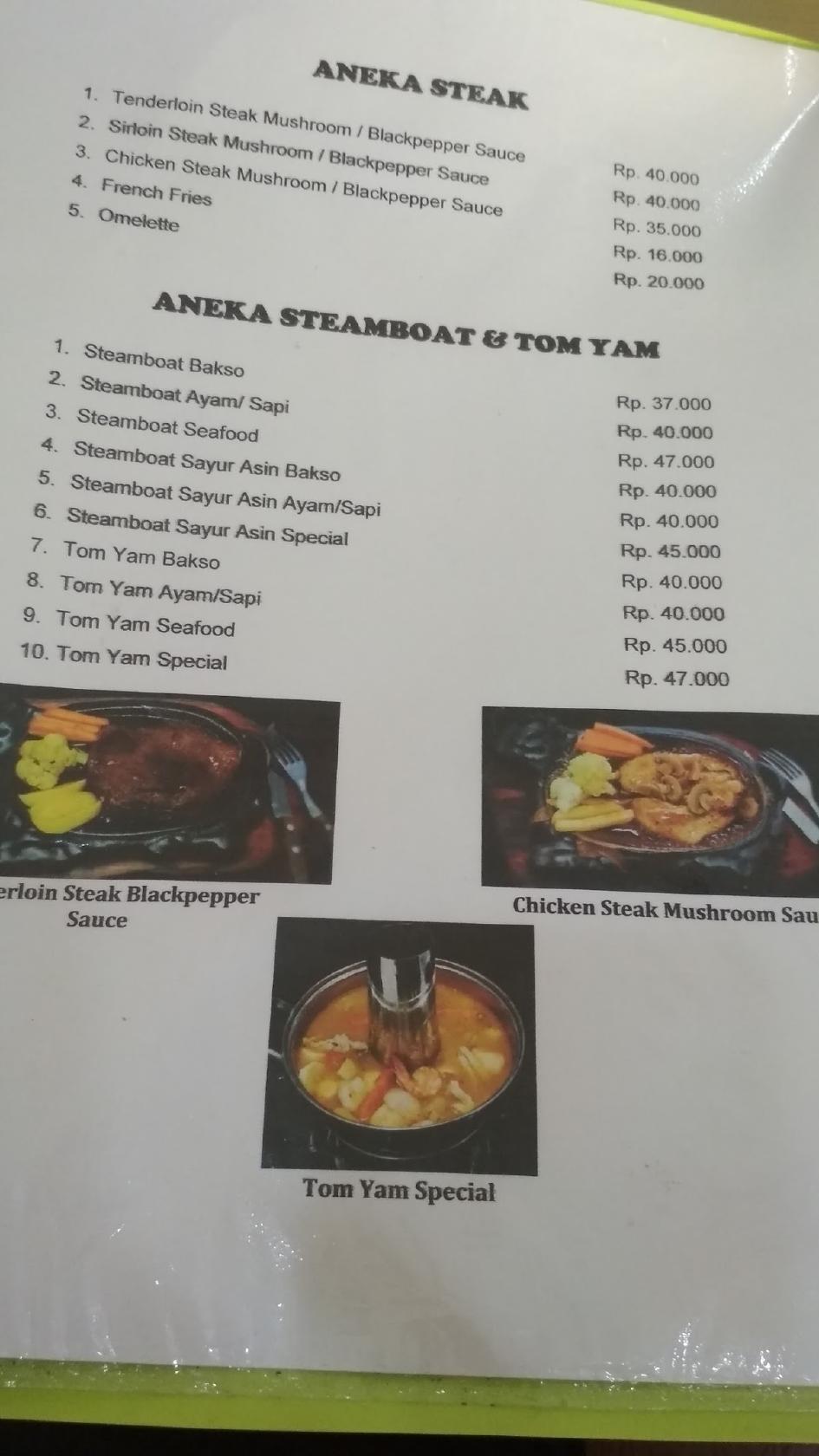 Menu at Monica Bakery & Resto, Sragen