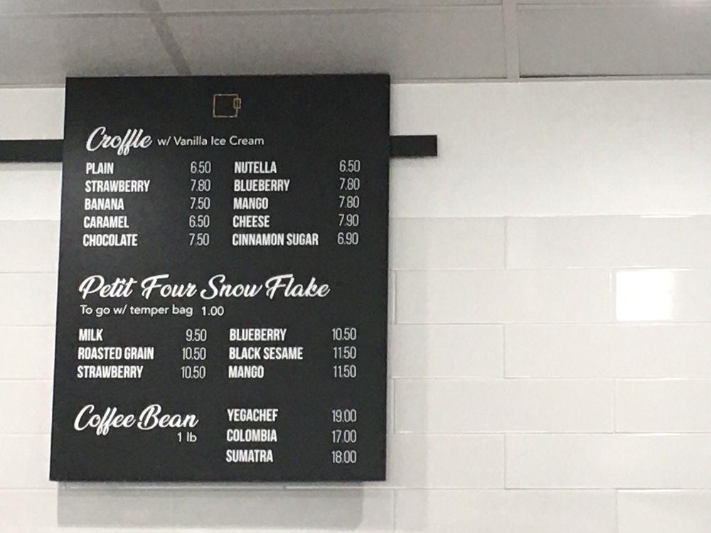 Menu at PETIT FOUR Dessert Cafe, Carrollton