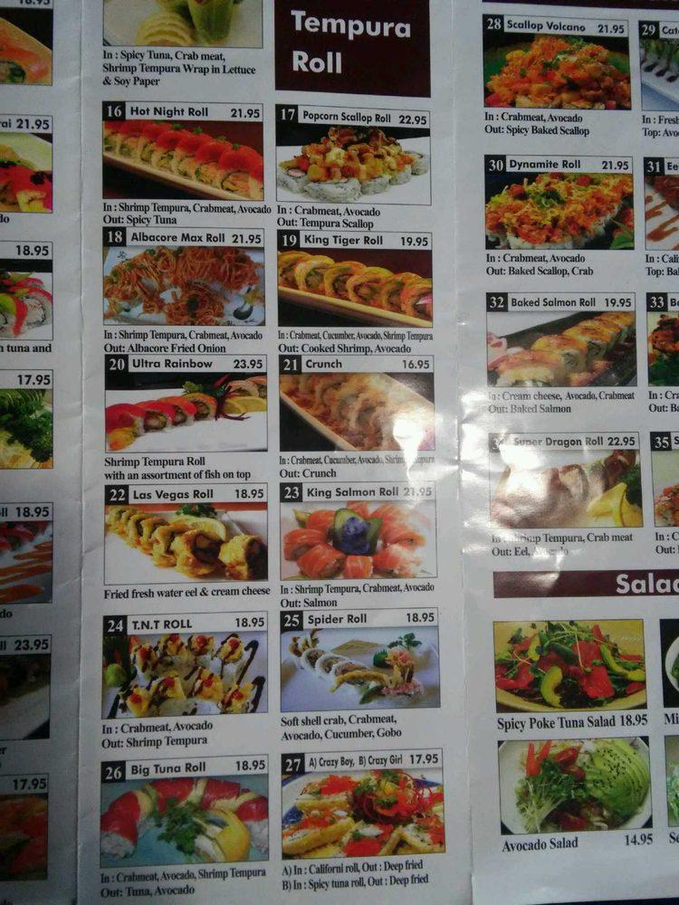 Menu at Young's Oriental Restaurant, Homer