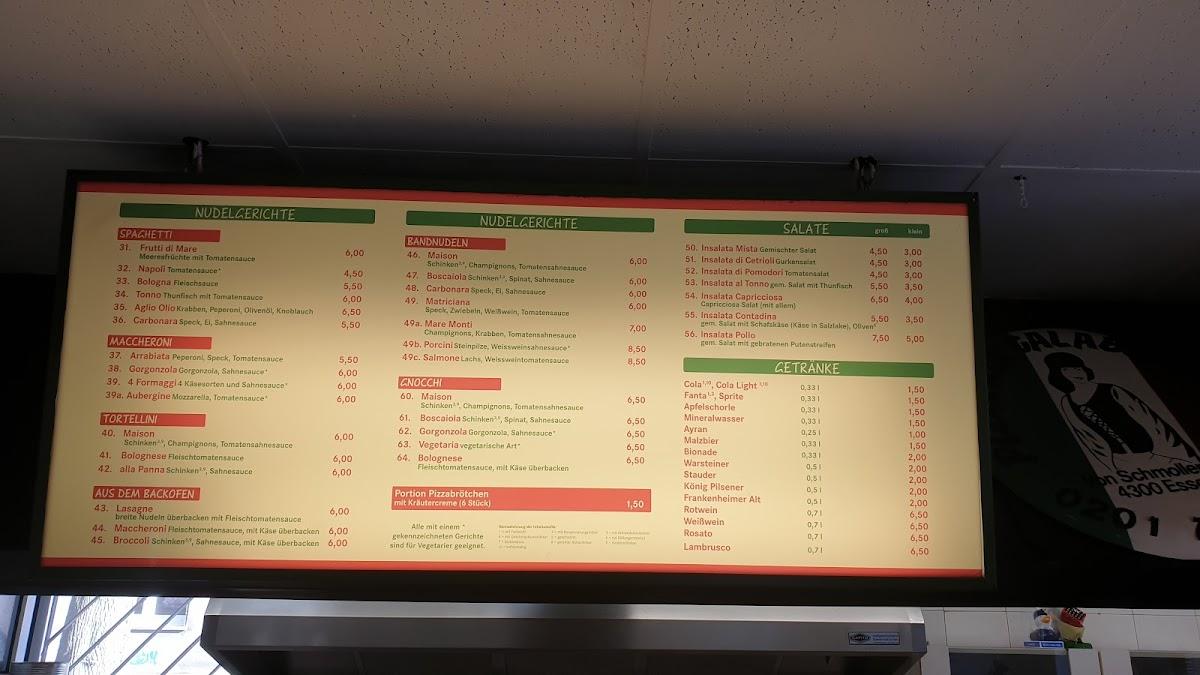 Speisekarte von Pizzeria Calabrisella, Essen